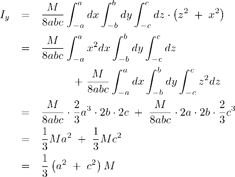 直方体の慣性モーメント | Mathematical.jp