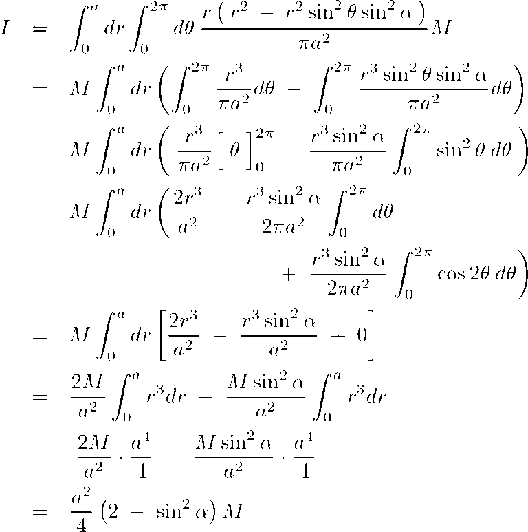 円盤の慣性モーメント② | Mathematical.jp
